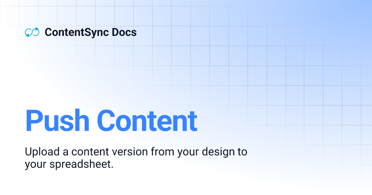Push Content | ContentSync Docs
